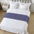 Bed Runner Moroccan Pattern Bedding Scarves Soft Decorative Bed Flag ...