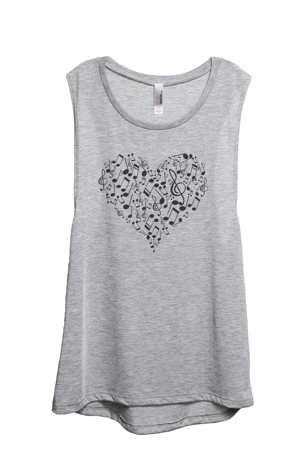 Thread Tank Musical Notes Heart Women's Sleeveless Muscle Tank Top ...