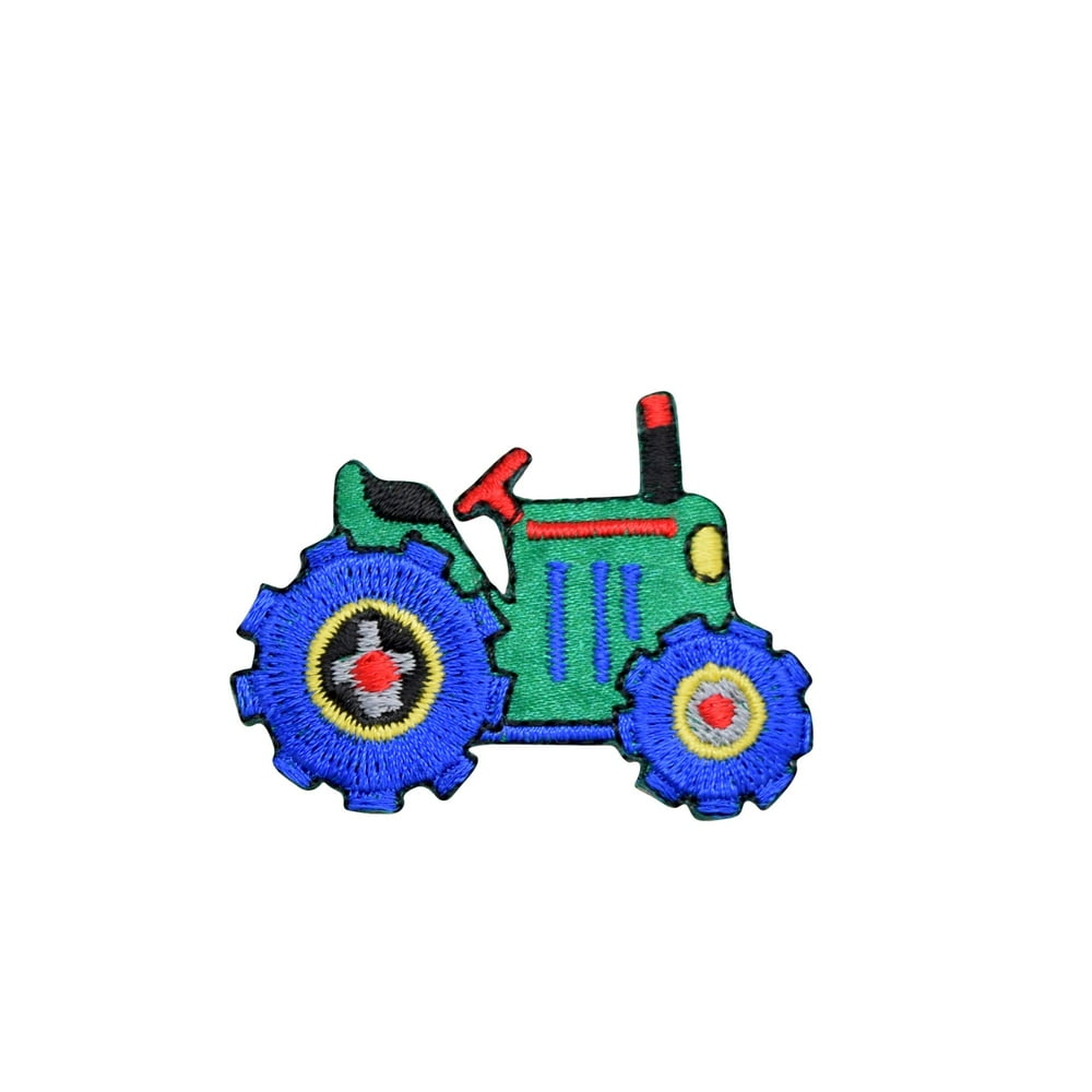 Farming Tractor - Blue/Green - Iron on Applique/Embroidered Patch ...