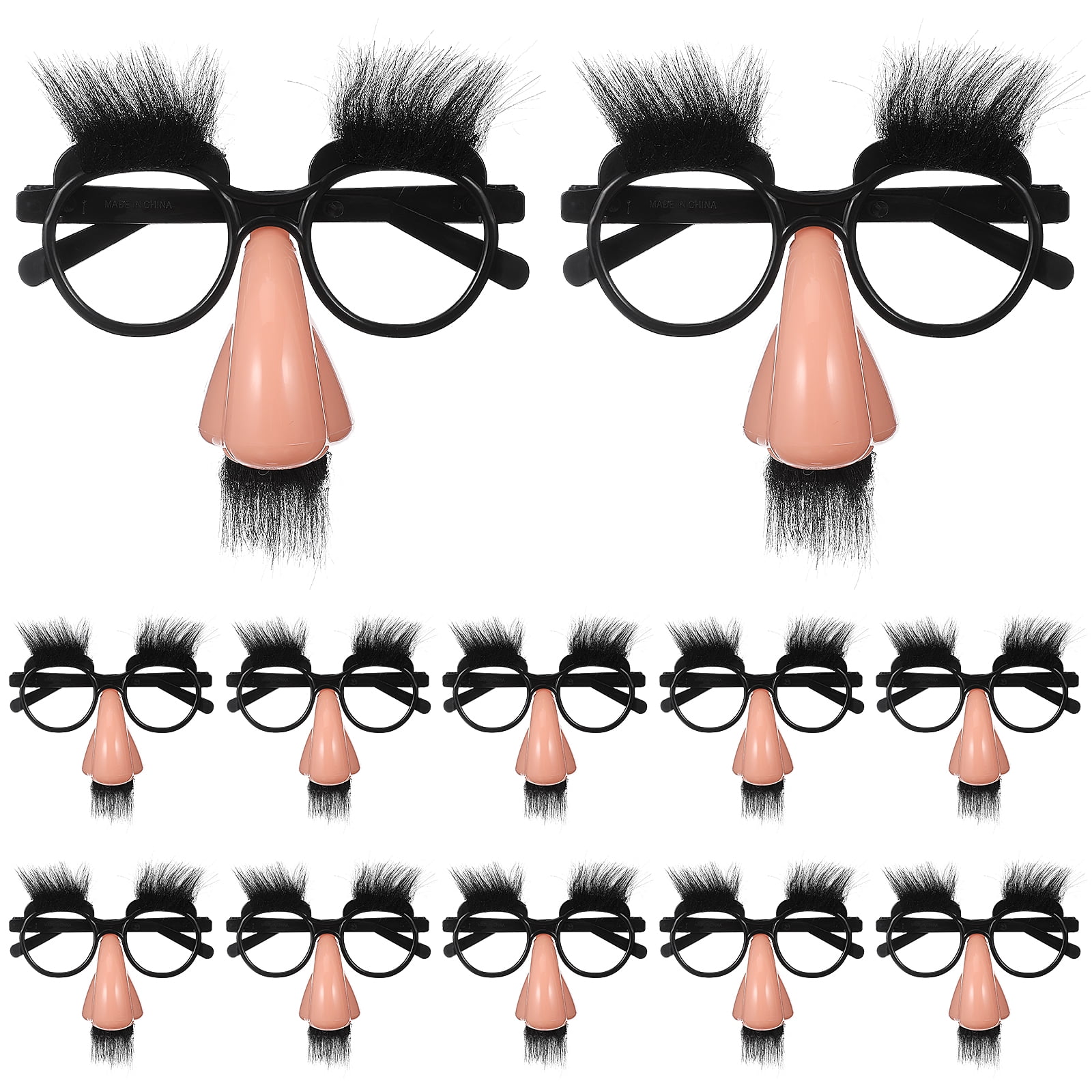 BRIGHTFUFU 12 piezas Big Nose Funny Glasses Halloween Costume Party ...