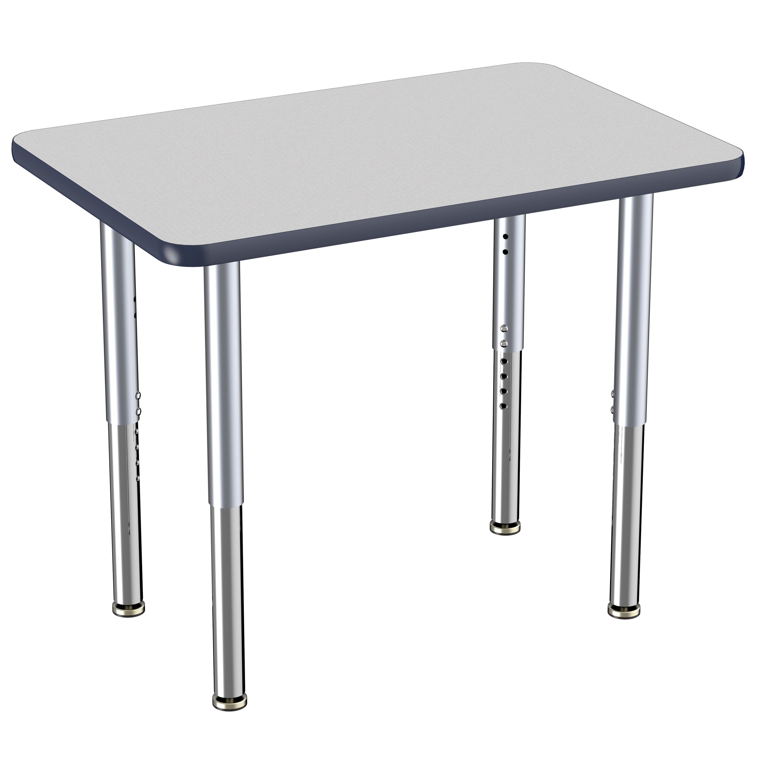 ECR4Kids 24"x36" Rectangular Contour Adjustable Table w/ Super Leg ...