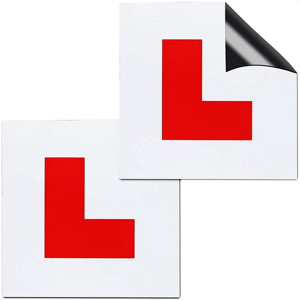 2 x Extra Strong Fully Magnetic L Plate L sign Stickers For New Drivers ...
