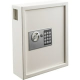 Adiroffice 40 Key Steel Digital Lock Wall Mount Key Cabinet, White ...
