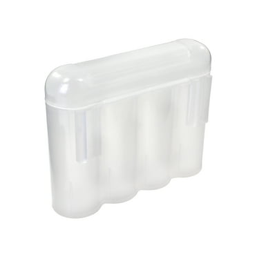 Four (4) EBC Battery AA AAA Clear Plastic Battery Storage Case Holder ...