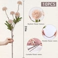10pcs Fake Silk Pompon Mum Artificial Flowers, Bulk Faux Mini ...