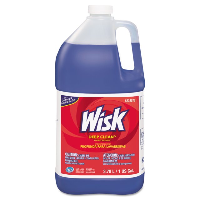 Wisk Deep Clean Commercial Laundry Detergent (HE), 1 gal Bottle, 4 ...