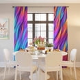 Abstract Art Sheer Curtains for Living Room Bedroom, Blue Purple Yellow ...