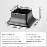 SKYSHALO 20-Pack 4x4 Post Base, 3.6"x3.6" Interior, Durable Powder ...