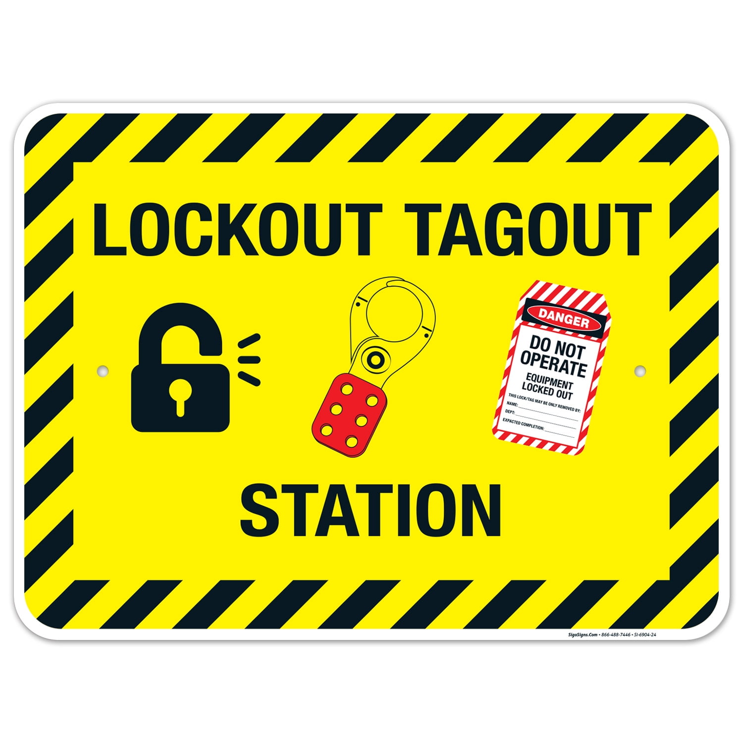 Lockout Tagout Station Sign, - Walmart.com