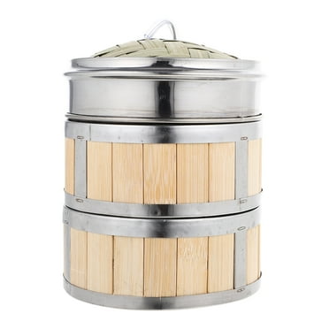 Joyce Chen 2-Tier Bamboo Steamer Baskets with Lid (6-In.) - Walmart.com