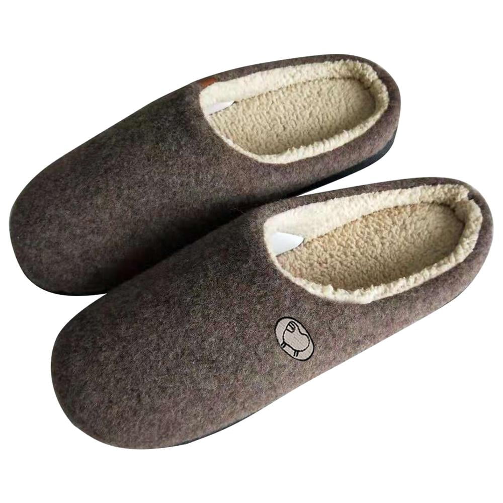 Click here for Generic Men‘s Cozy Memory Foam Slippers Fuzzy Wool... prices