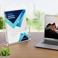 Acrylic Brochure Holder 8.5 x 11 inch 4 Pack, Clear Acrylic Plastic ...