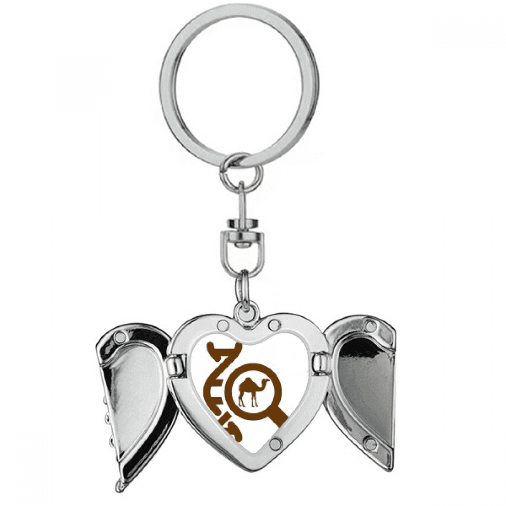 Zoo Gene Lupe Llavero de alas de ángel en forma de corazón | Bodega ...