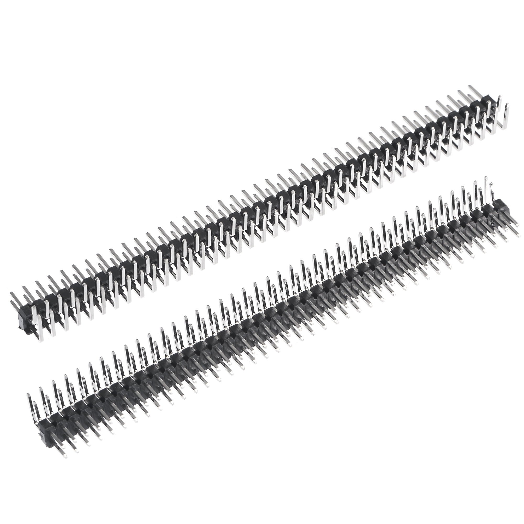 Uxcell Right Angle Header Pin 80P 2 Row 2mm Pitch Silver Tone Pin for ...