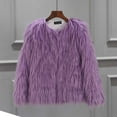 Cozirly Winter Fluffy Faux Fur Coat Womens Shaggy Jacket Long Sleeve