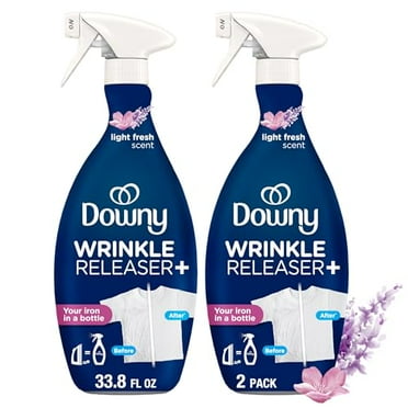 Downy Wrinkle Releaser Spray, Travel Size Spray + 16.9 Fl Oz Pack of 2 ...