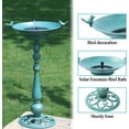 26.6" H Solar Bird Bath, Cast Iron Bird Bath and Solar Fountain ...
