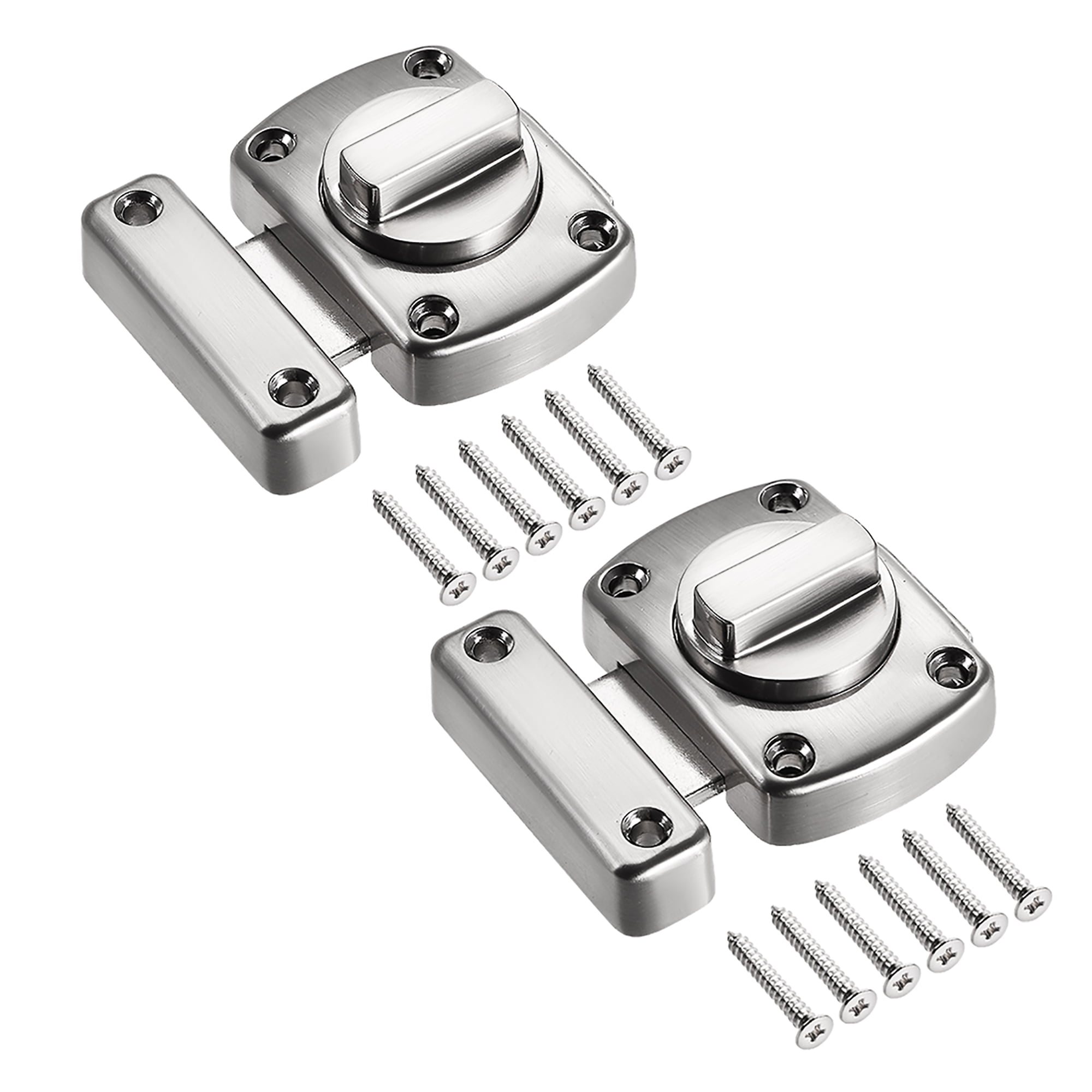 Rotate Bolt Latch, 1.5" Zinc Alloy Security Door Slide Lock, 2 Pcs ...