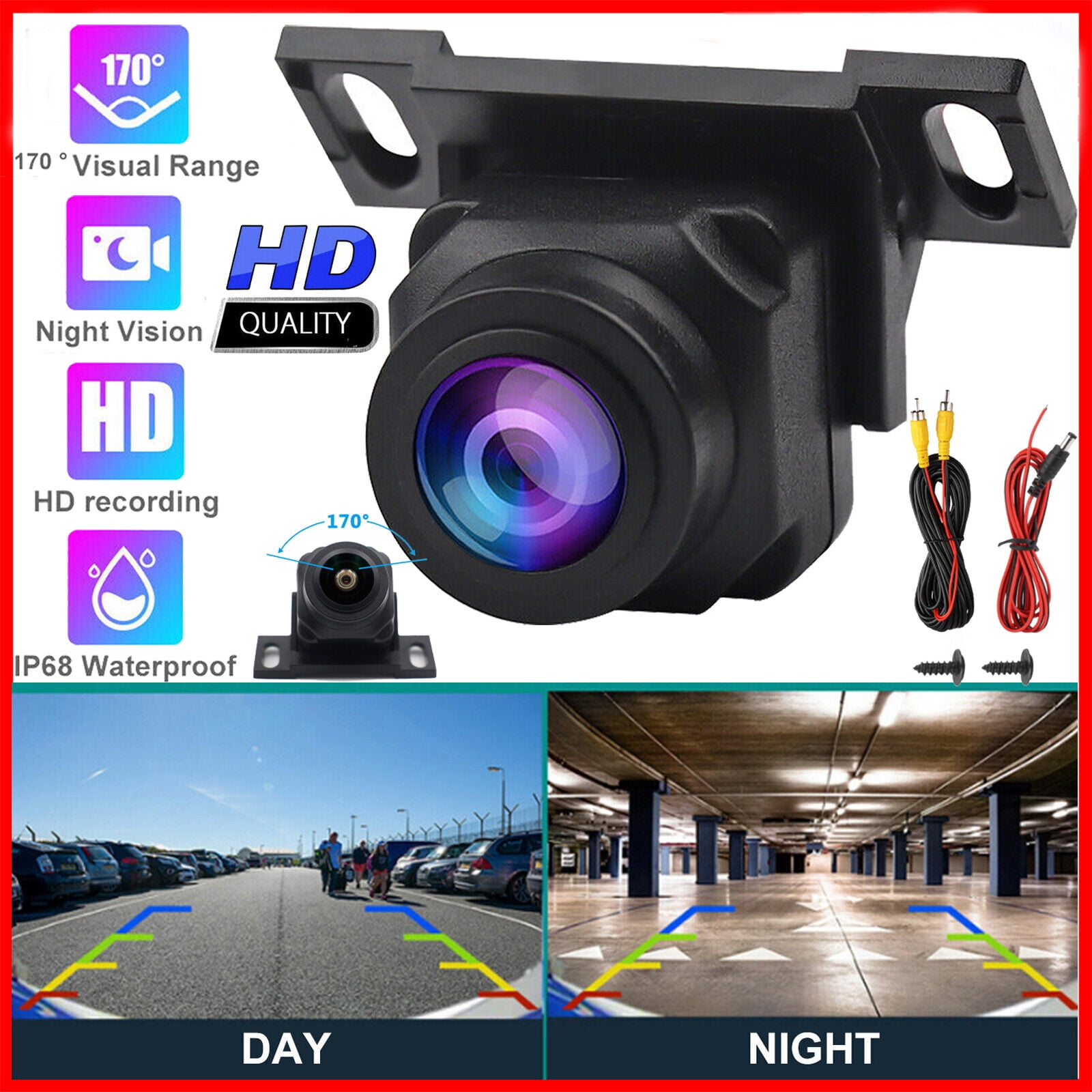 Dazone Car Backup Camera, 170º Car Rear View Reverse HD Backup Camera ...