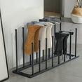 Urban Deco Black Metal Boot Rack Organizer, Outdoor Floor Holder, Holds ...