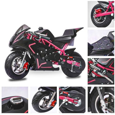 MotoTec 49cc Gas Powered Mini Bike Black - Walmart.com