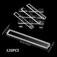 120Pcs Transparent Acrylic Sheets Rectangle Clear 50x6.5x2.5mm diy ...
