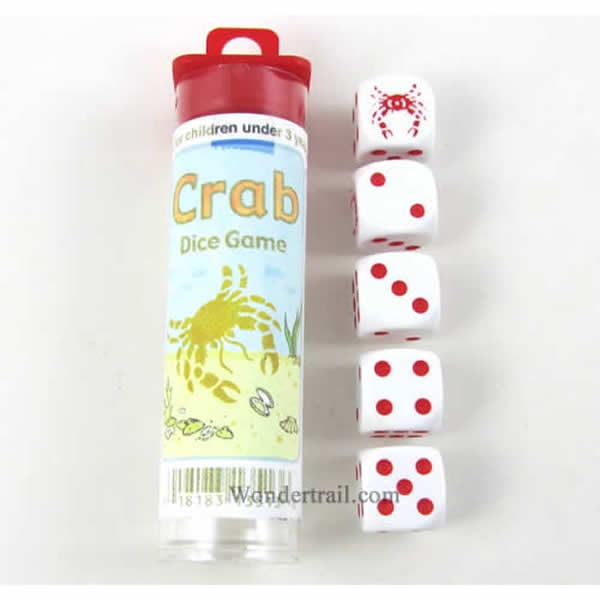 Crab Dice Game with 5 White Dice Koplow Games - Walmart.com