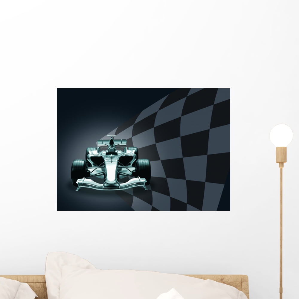 Formula 1 Car and Wall Mural by Wallmonkeys Peel and Stick Graphic (18 ...