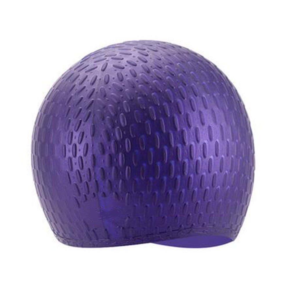 Silicone Swim Cap Bubble Shape to Reduce Warer Drag, Reusable Swimming ...