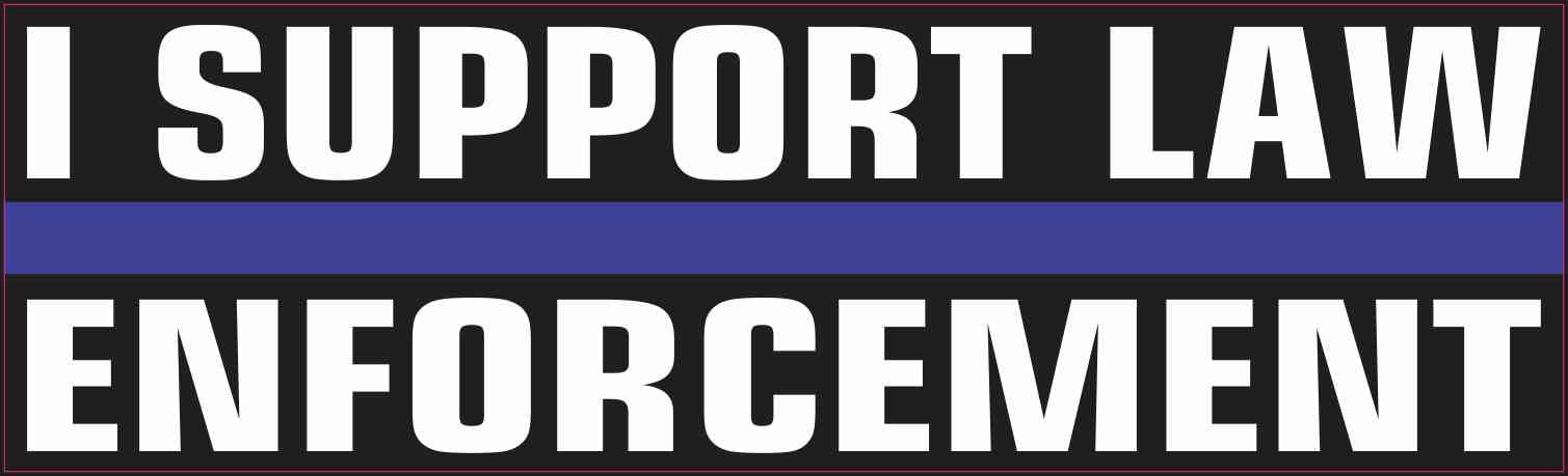 10in x 3in I Support Law Enforcement Bumper Sticker - Walmart.com