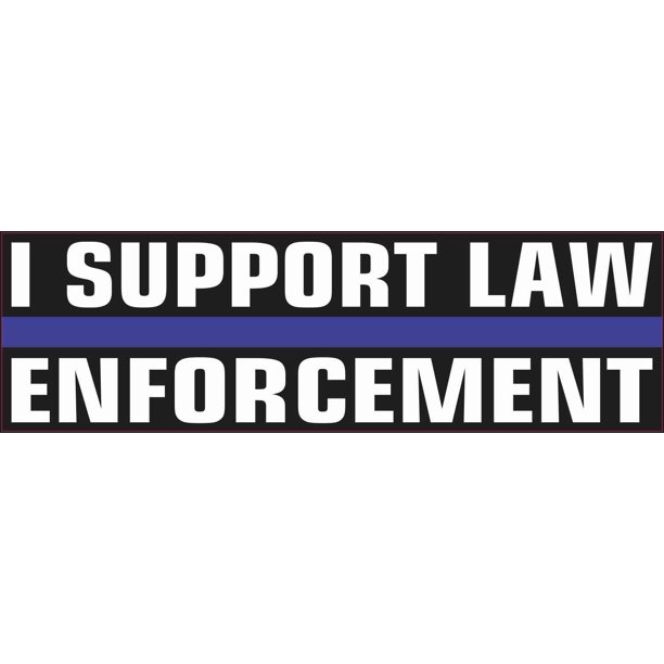 10in x 3in I Support Law Enforcement Bumper Sticker - Walmart.com ...