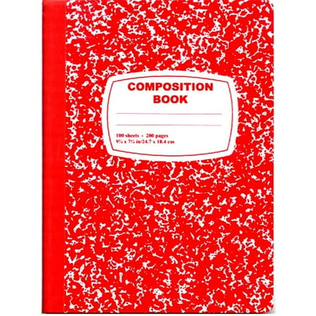 DDI 1276256 Red Composition Notebook - 100 Sheets Case of 48 - Walmart.com
