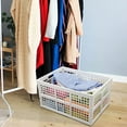 Begale 2-Pack Large Plastic Collapsible Storage Crate, 42 L Folding ...