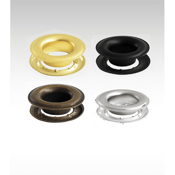 MICRON #4 Brass (Nickel Plated) Self-Piercing Grommets & Washers (500 ...