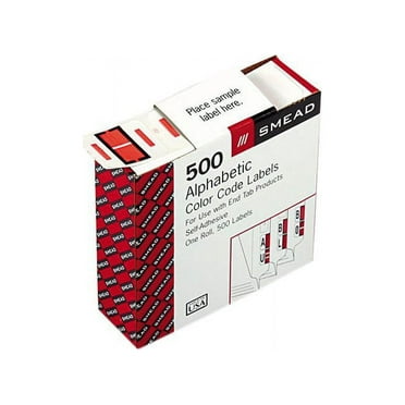 Smead 67085 A-Z Color-Coded Bar-Style End Tab Labels, letter O, Blue ...