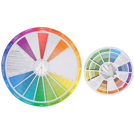 Color Wheel, 2pcs Tattoo Color Wheel Color Wheel Chart Pigment Color ...