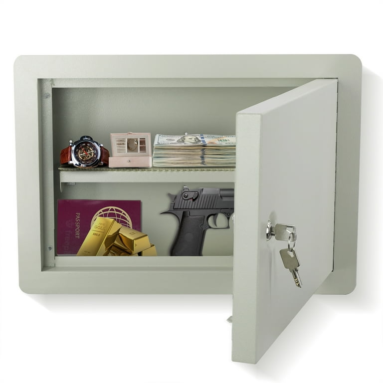 Heavy Duty Steel Hidden Wall Safe With Key Lock And Shelf In-Wall Safe ...
