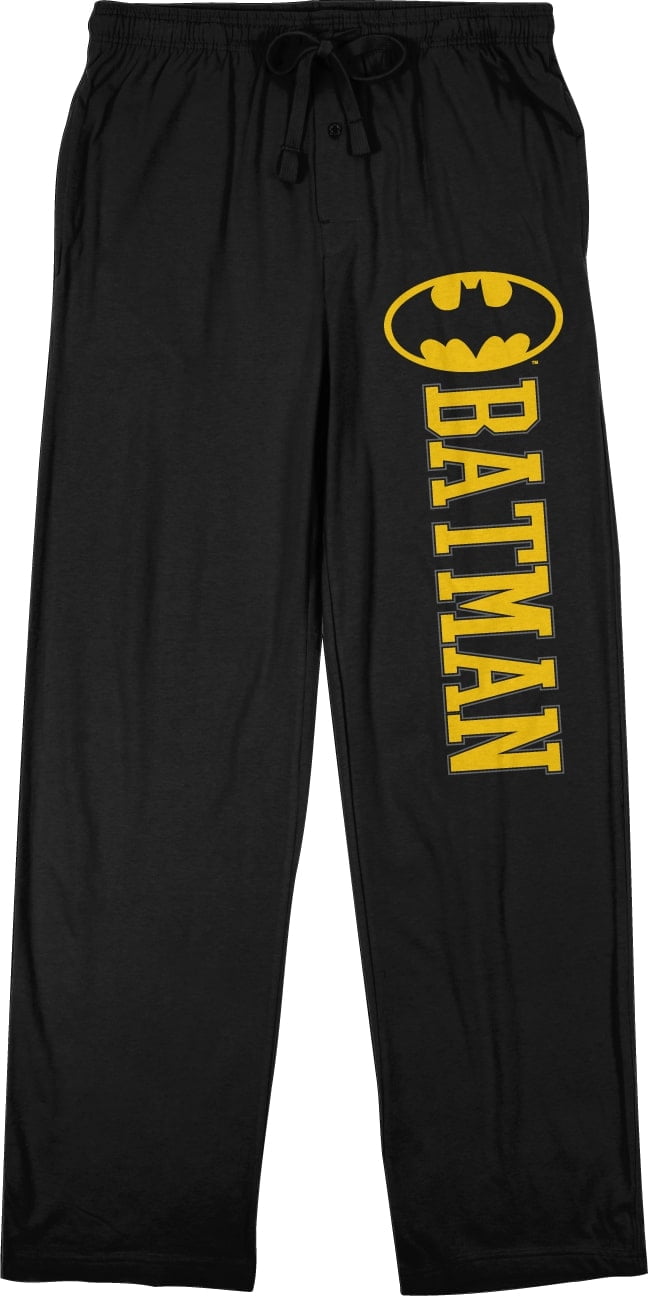 Batman Title Logo Men’s Black Drawstring Sleep Pajama Pants-S - Walmart.com
