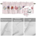 Curtain Valance for Windows, Spring Strawberry Lavender Flower Kitchen ...