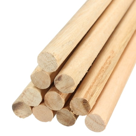 10pcs Wooden Arts Craft Sticks Dowels Pole Rods Sweet Trees Wood Stick ...