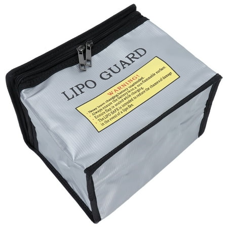 Lipo Battery Bag, Silver Fully Enclosed Battery Safe Box For Storing ...