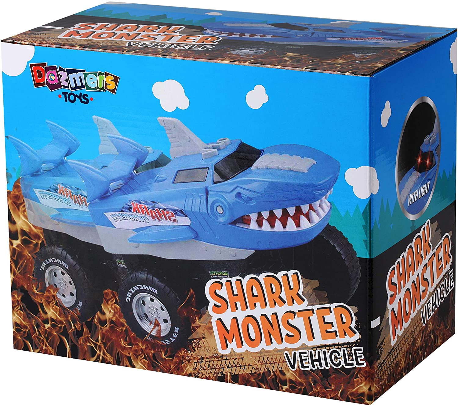 Dazmers | Powerful Crocodile Chomper Monster Truck - Battery Powered ...
