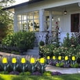 4pcs Tulip Shape Garden Stakes, Plastic Flower Bed Fence for Courtyard ...