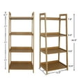 Fionafurn 4 Tier Ladder Bookshelf, Wood Open Display Shelf, 40.35"H ...