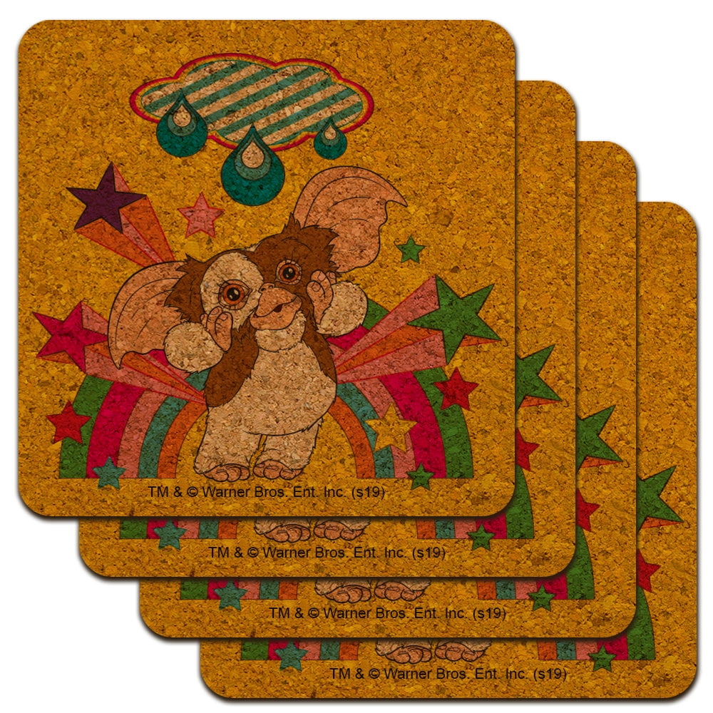Gremlins Gizmo Rainbow Low Profile Novelty Cork Coaster Set - Walmart.com