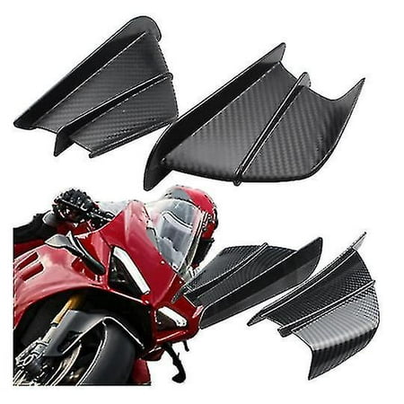 2pcs Motorcycle Fixed Wind Wing Wind Spoiler Air Deflector Rear View ...