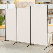 4-Panel Wooden Frame Room Divider, Foldable, Portable with Removable ...