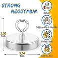 Grtard 1000lbs Rare Earth Magnet Fishing Magnets, Super Strong ...
