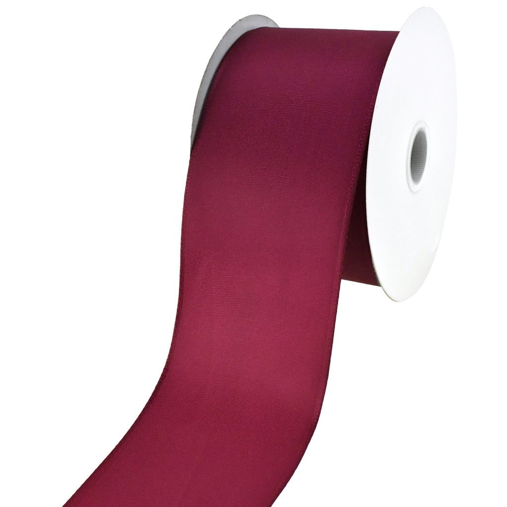 Nylon Taffeta Wired Edge Ribbon, 2-1/2-Inch, 25-Yard - Burgundy ...