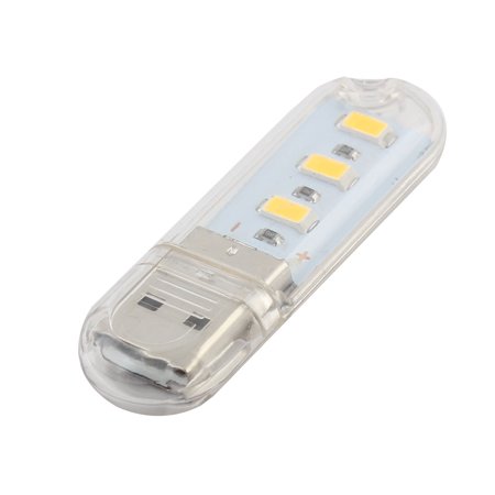 DC 5V 1.5W Plastic Cover USB U-disk Shape LED Light Clear for Laptop ...